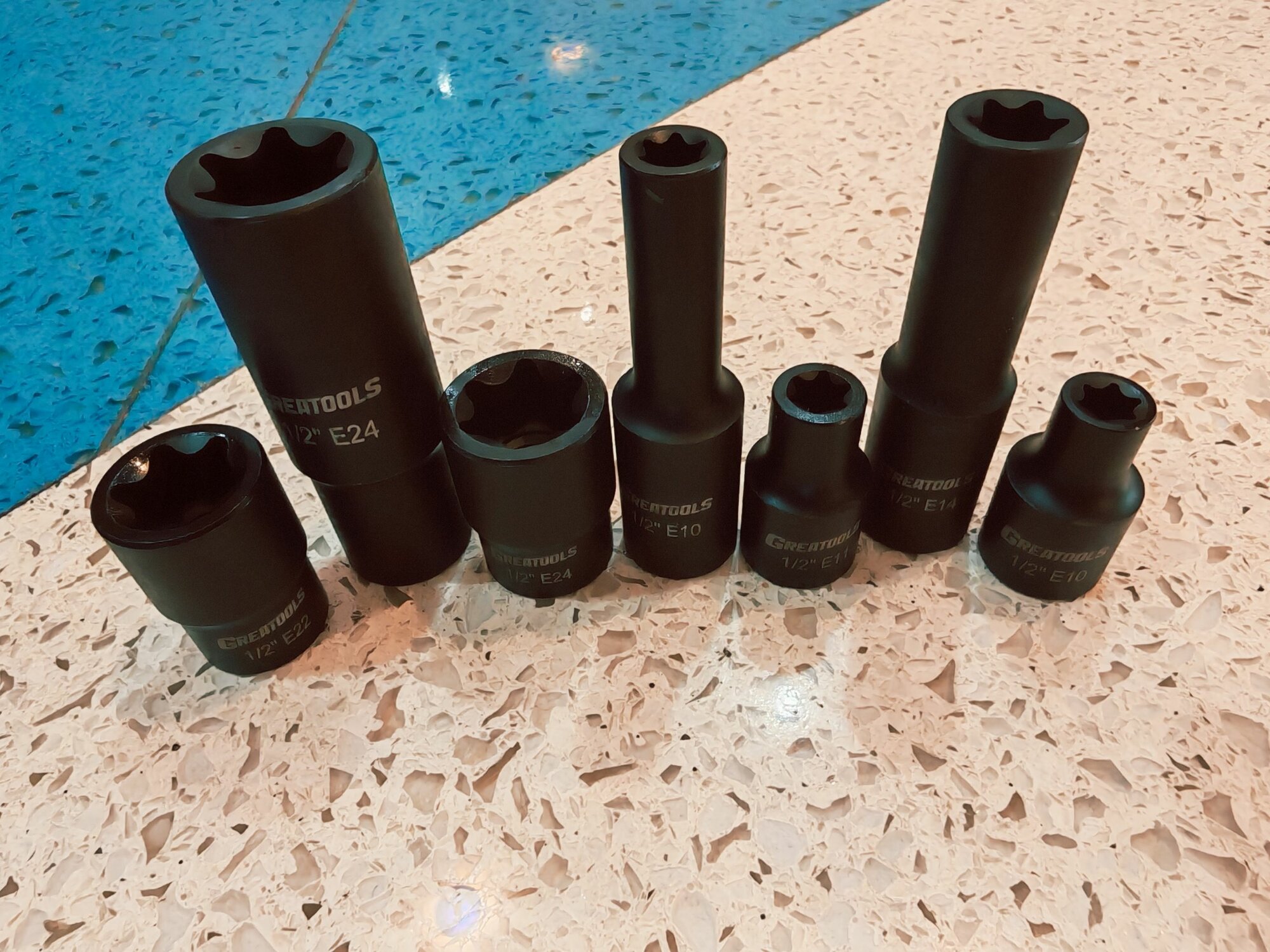 Головка Е16 (TORX, звезда) 1/2" ударная L-78мм Greatools