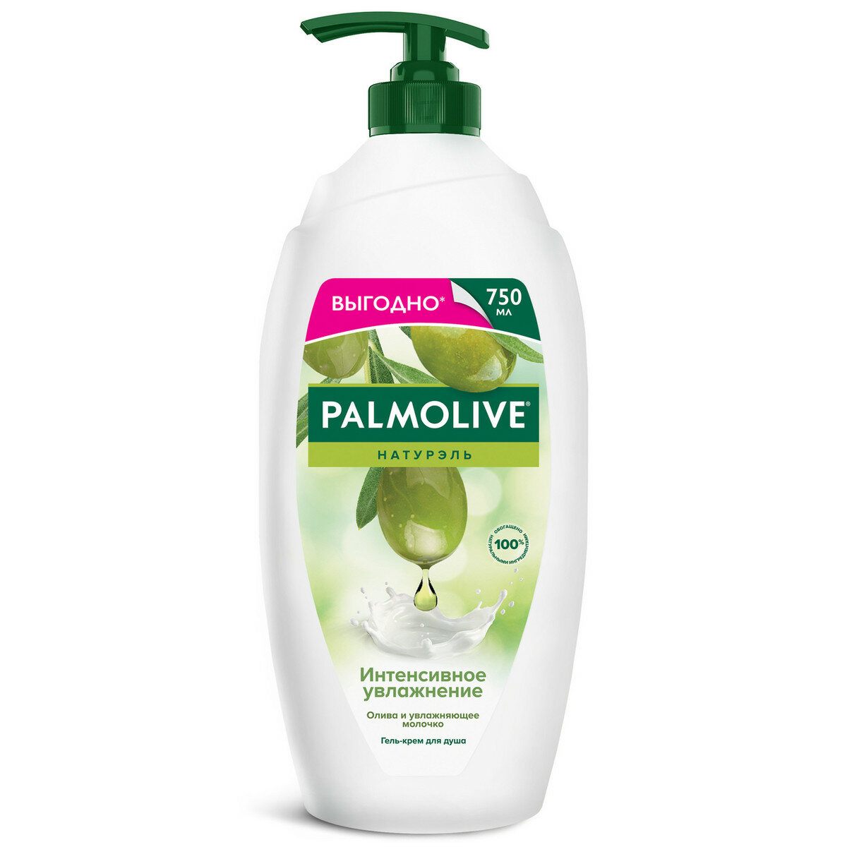 Гель - крем для душа Palmolive Натурэль Интенсивное увлажнение с Оливкой и молочком, 750мл, (2 шт)