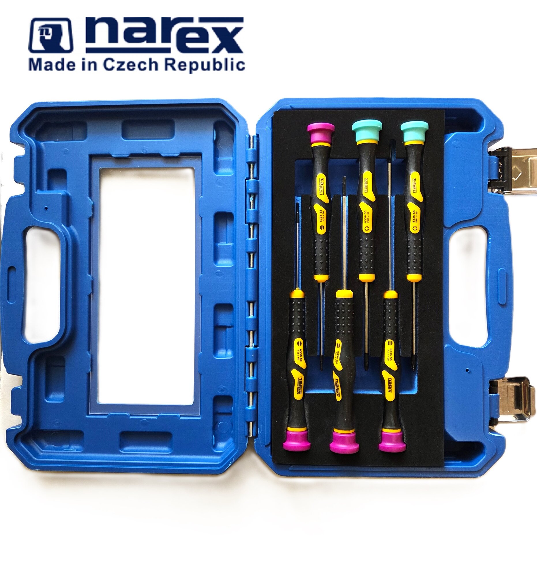 Набор часовых (микро)отверток из 6шт NAREX Micro Line Profi 862651 (PH+Шлиц)