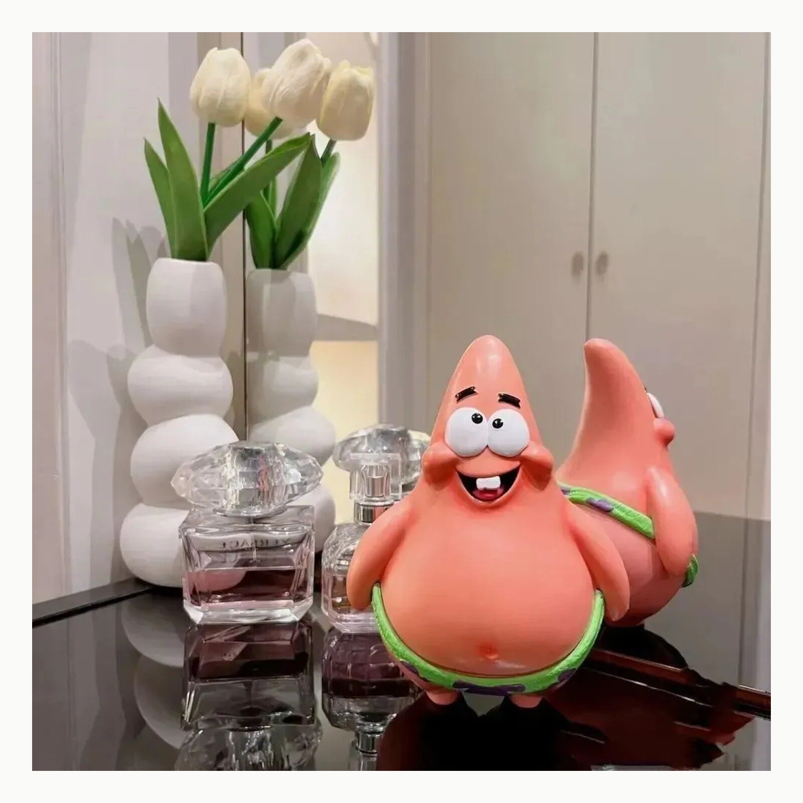 Фигурка Patrick Star по мотивам мультфильма "Губка Боб Квадратные Штаны", розовый, полиэтилен — фото 1