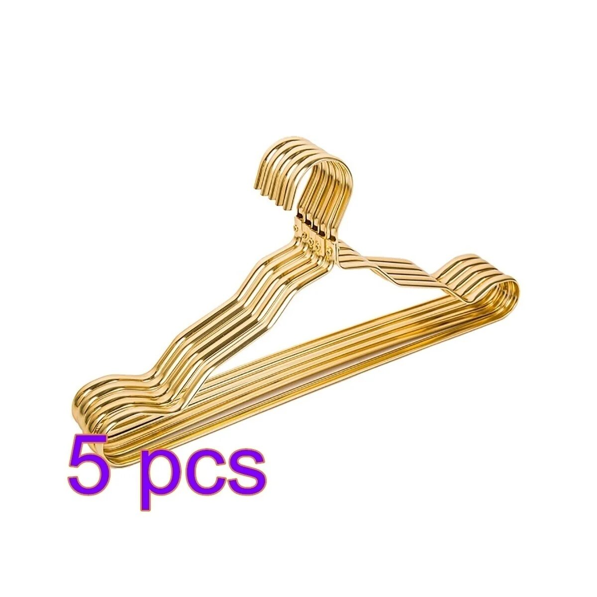 Вешалки для одежды из алюминия 5 шт. Бежевый, Gold