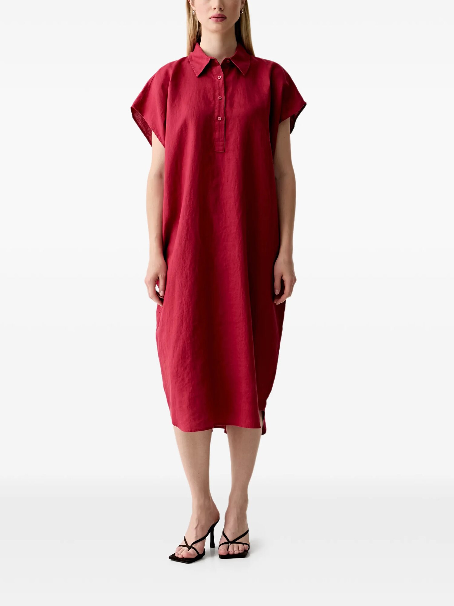 Платье Short-sleeve shirt midi dress