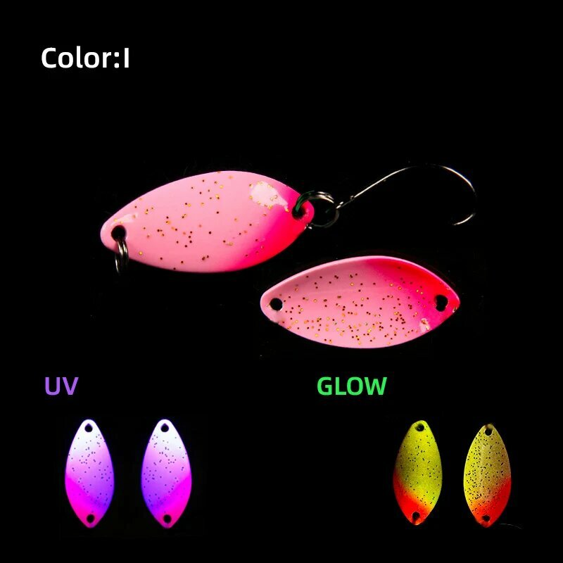 Микро-блесна-ложка SHENGMEIYU UV с медным покрытием 0.8/1.8/2.5г 25mm 2.5g, I