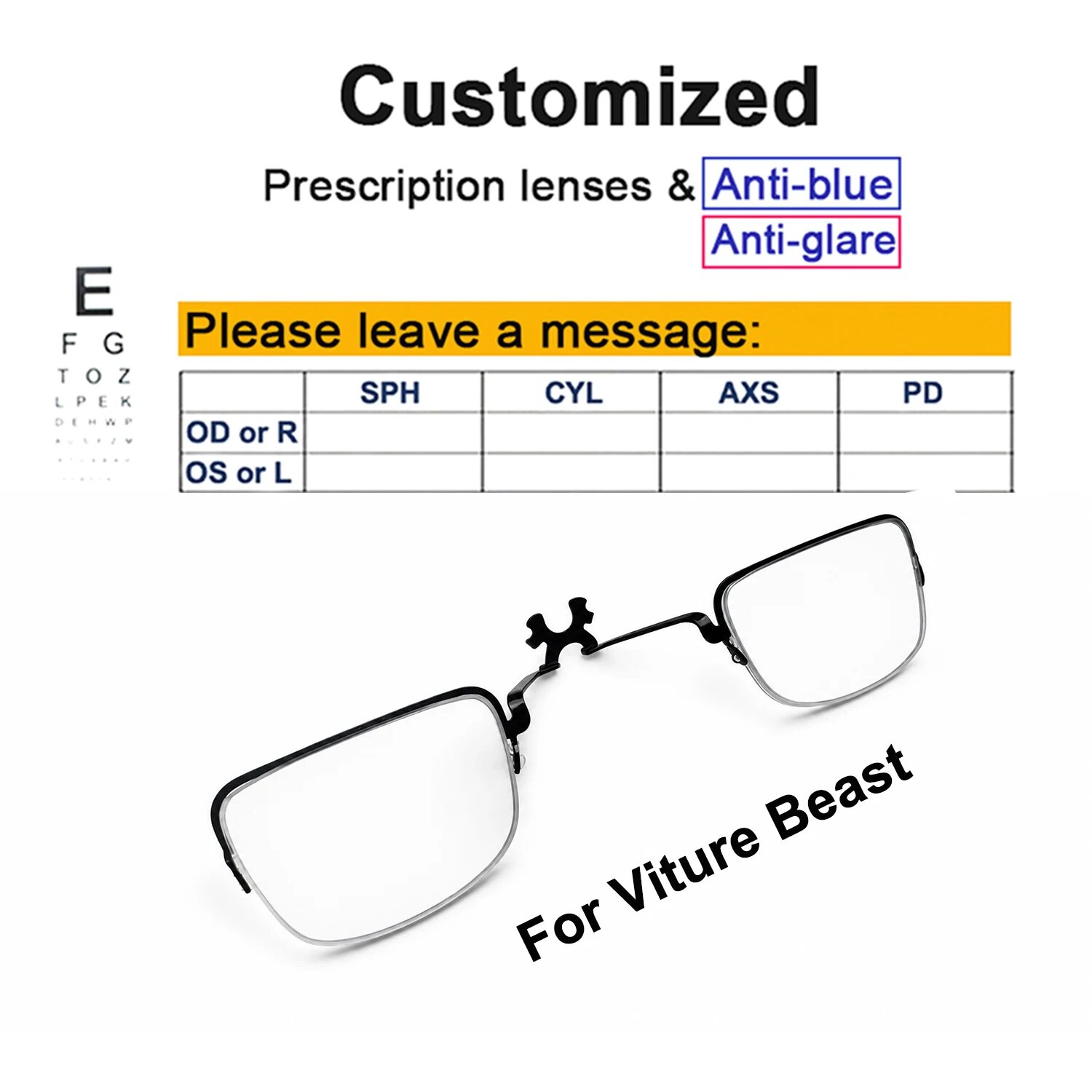 Рецептурные линзы для умных очков VITURE Luma/Ultra/Beast XR/AR Beast Anti-glare