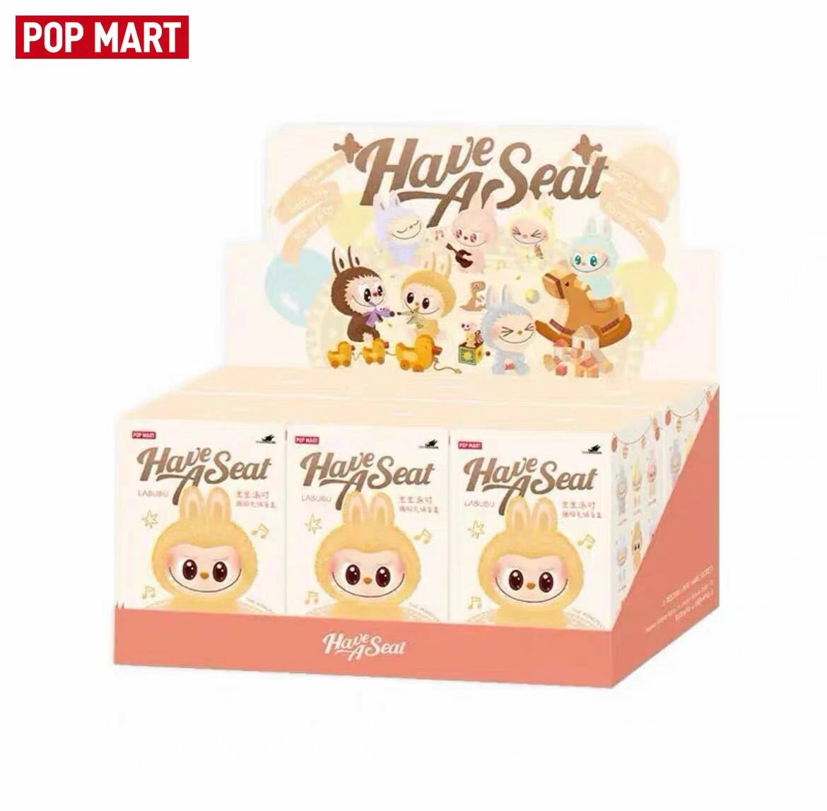 100% Original оригинал Коллекционная POP MART - LABUBU THE MONSTERS Have a Seat Vinyl Plush, Подарки, Набор (6 шт)