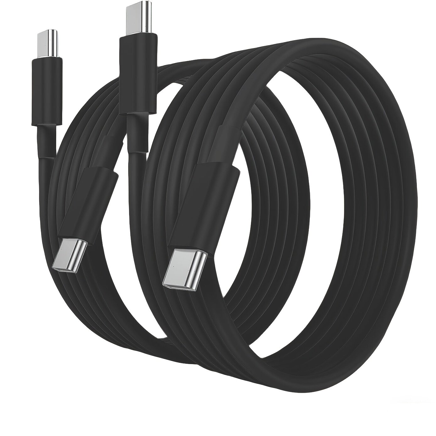 Кабель Type-C to Type-C быстрая зарядка PD 60W, 2 шт, 2 м, черный