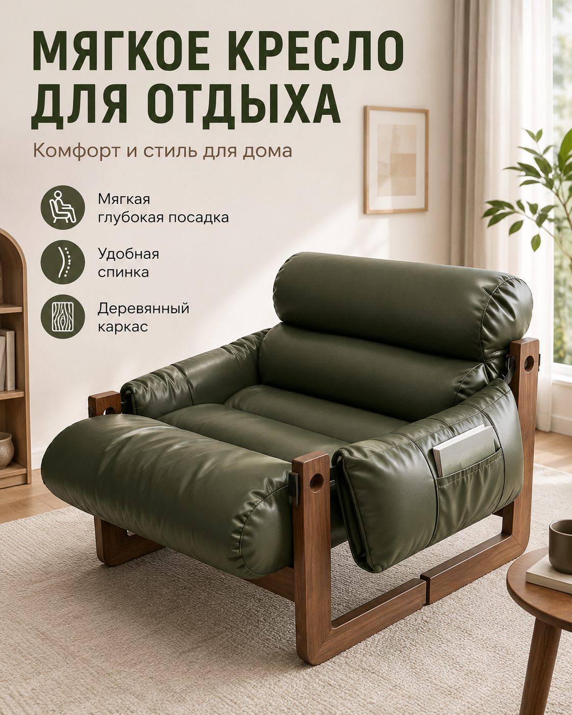 Диван модульный PUREU, искусственный кожа, механизм Реклайнер