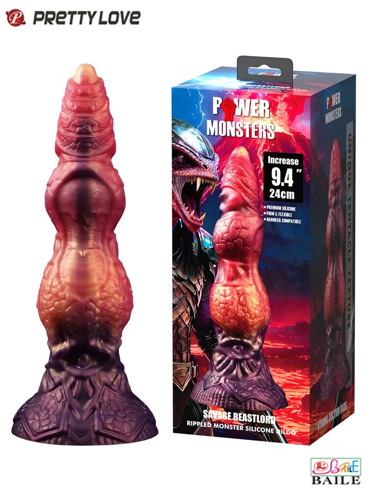 Baile Pretty Love Power Monsters Силиконовый фаллоимитатор Savage Beastlord (24 см х 6 см)