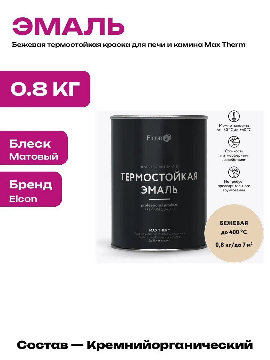 Краска для радиаторов отопления термостойкая Max Therm RAL
