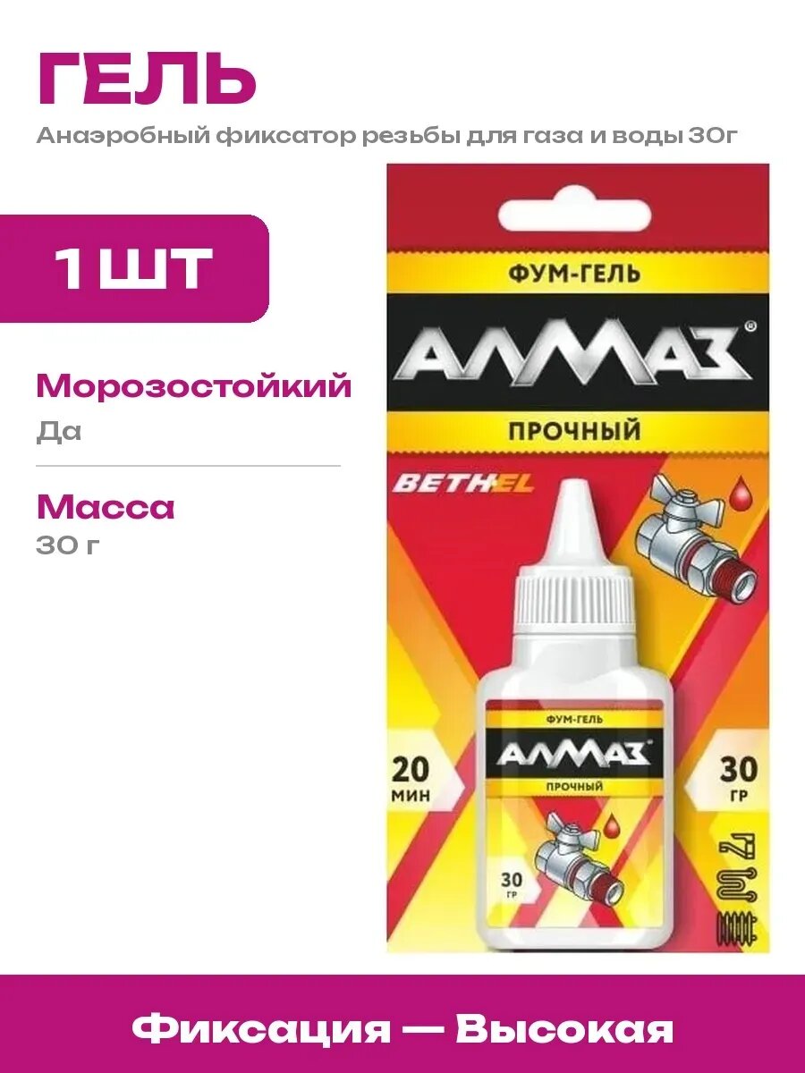 Фиксатор резьбы для сантехники 30 грамм морозостойкий