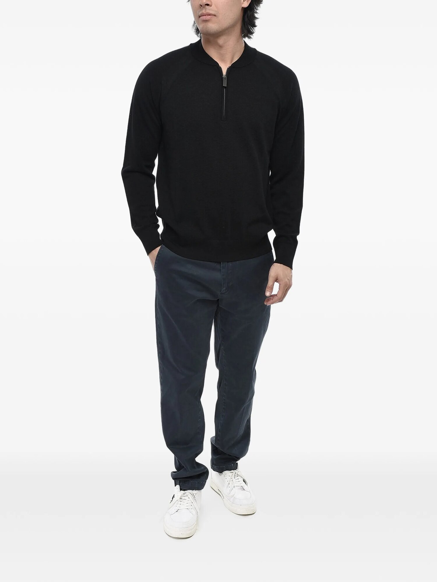 Свитер Paolo Pecora Half-zip wool sweater, размер 52 — фото 1