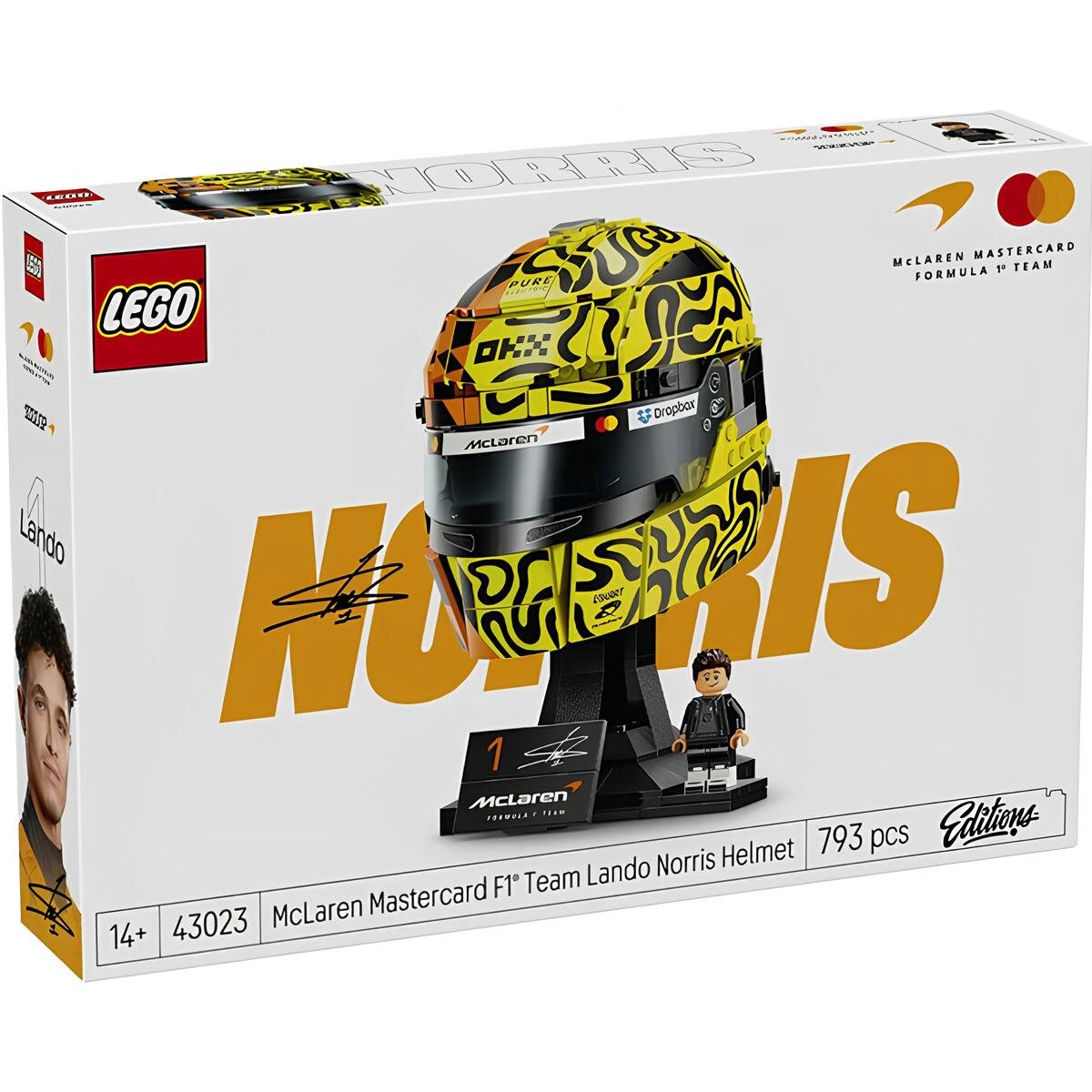 Конструктор LEGO Editions 43023 Шлем McLaren Mastercard F1 Team Lando Norris