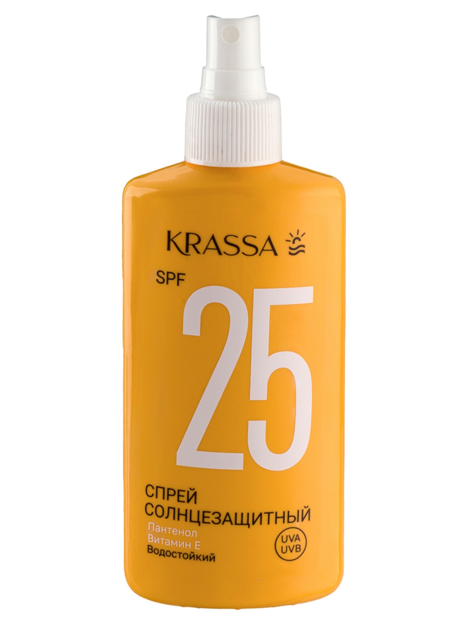 KRASSA солнцезащитная серия спрей SPF 25 150МЛ — Спрей солнцезащитный флакон с распылителем, 150 мл