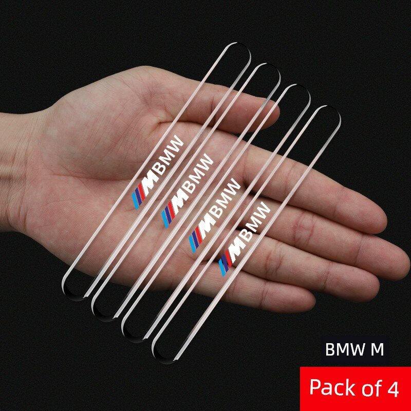 Набор прозрачной защитной пленки для дверных ручек серии BMW M - 4 шт. для ручек, без логотипа, совместимость с 3/5