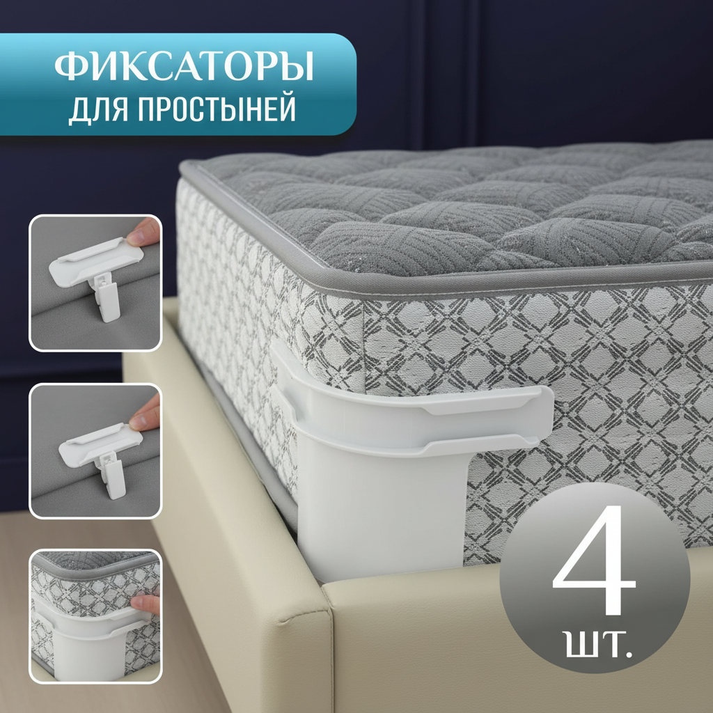 Держатель для простыни, зажимы и фиксаторы для простыни на матрас