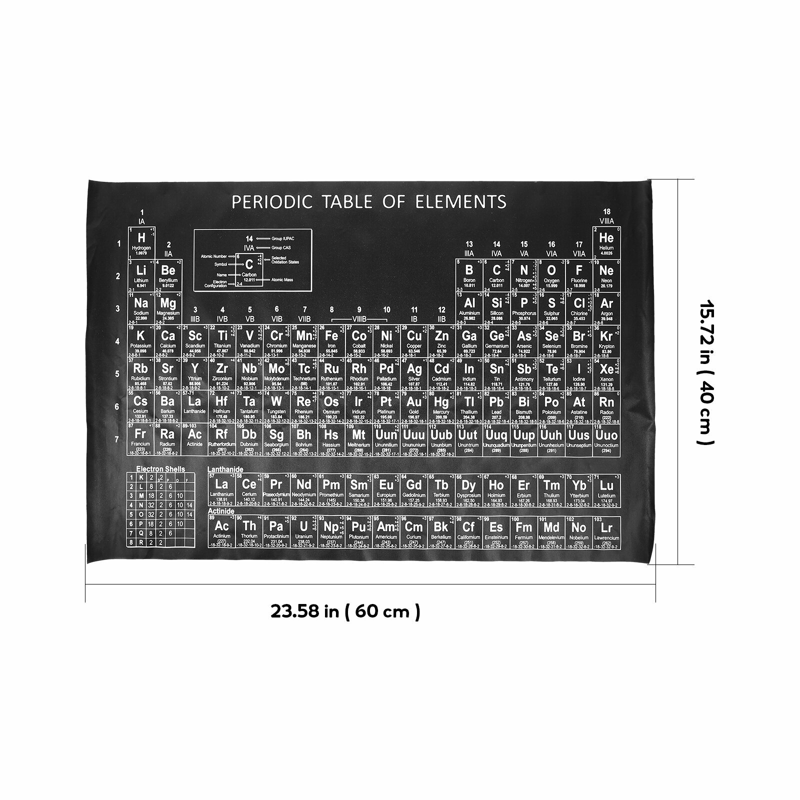 Постер Периодической Системы Элементов Для Школы И Обучения 60X40Cm