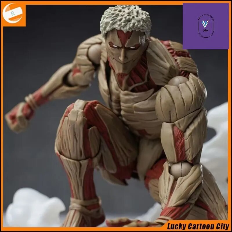 Фигурка атака титанов Чистый коричневый Бронированный титан/ Attack on Titan Reiner Braun The Armored Titan16CM