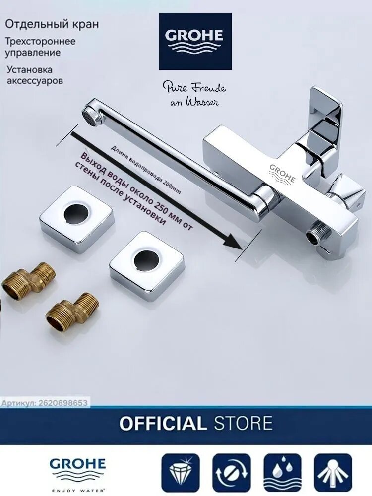 GROHE-смеситель для ванны