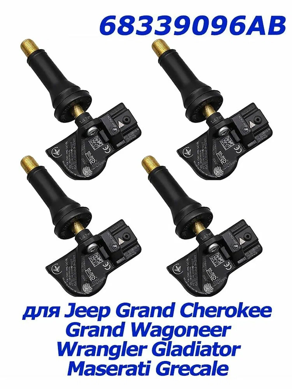 4 шт Датчик давления шин для Jeep Grand Cherokee Wrangler Chrysler 300 Dodge Challenger Charger Durango Ram 68339096AB