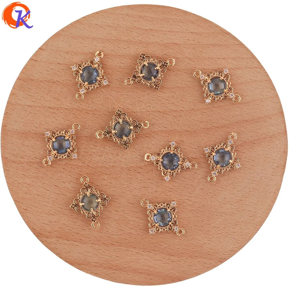 Металлические коннекторы для бижутерии Cordial Design 50 шт Синий, Blue Clear