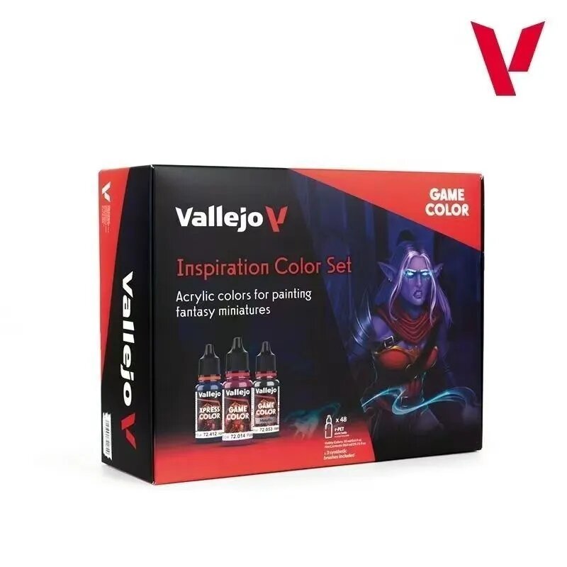 Краски акриловые для моделирования Vallejo серии Game color - Inspiration Color Set 72182 (48 красок по 18 мл)