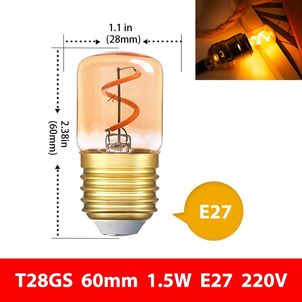 Светодиодная лампа Эдисон T28GS 1.5W E27 220V