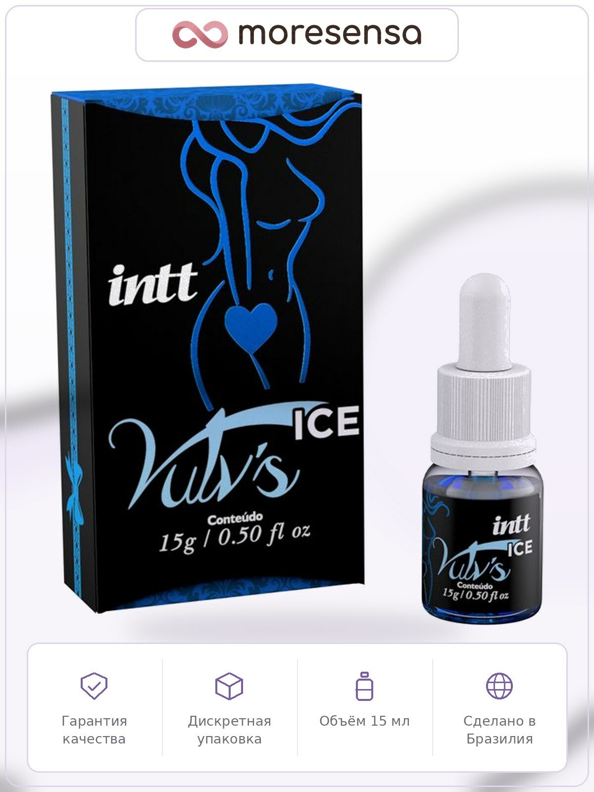 Увлажняющий гель VULV'S ICE 15 г от Intt, ароматизированный, для тела