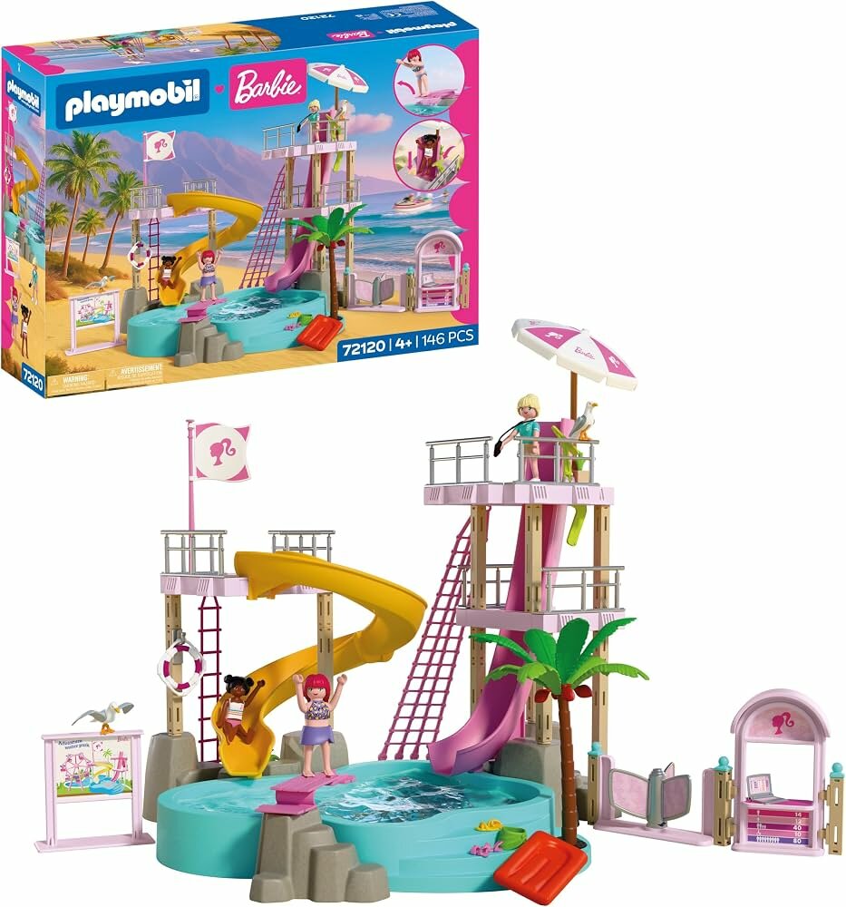 Конструктор Playmobil x BARBIE - Barbie Water Park/Аквапарк Барби 146 эл. - Плеймобиль 72120