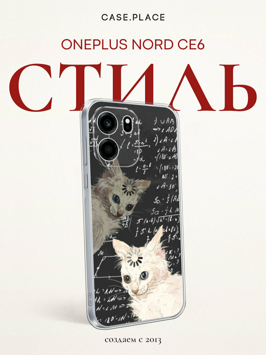 Чехол на OnePlus Nord CE6 / Ван Плас Норд СЕ6 с принтом Кот размышляет