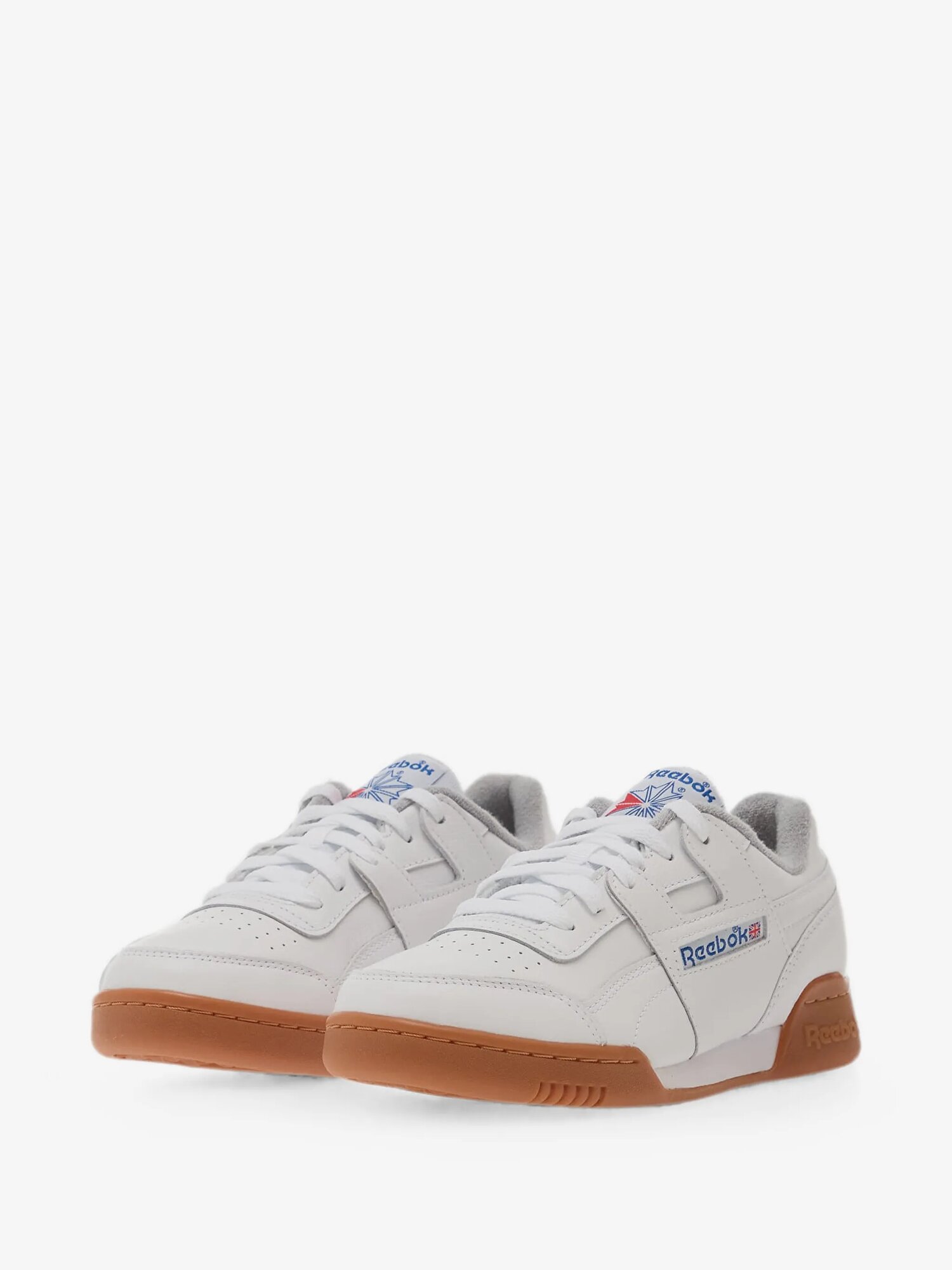 Кроссовки Reebok Workout Plus, размер 11.5 US, бежевый/белый — фото 1