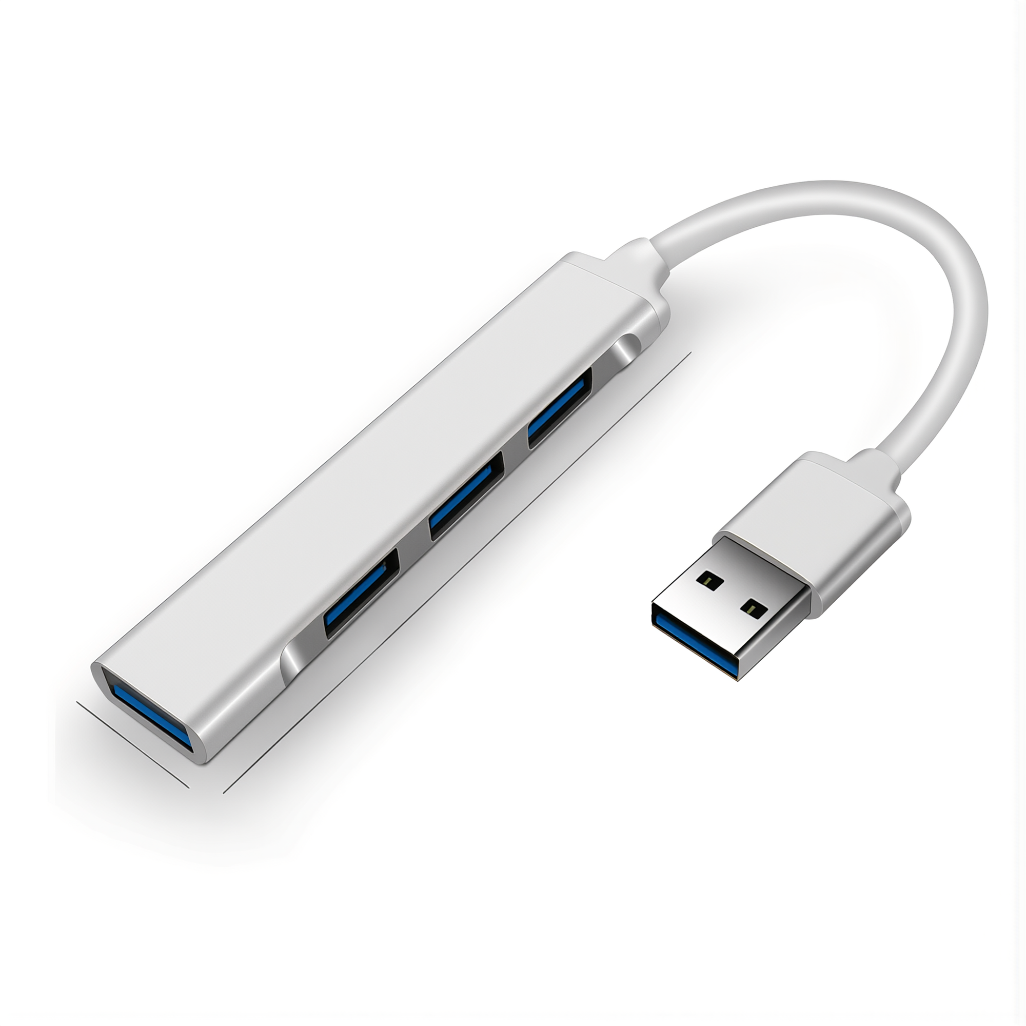 Разветвитель USB на 4 порта, адаптер расширения USB 3.0 Type-C для ноутбука, позволяет подключать несколько устройств одновременно для передачи данных в компактном корпусе