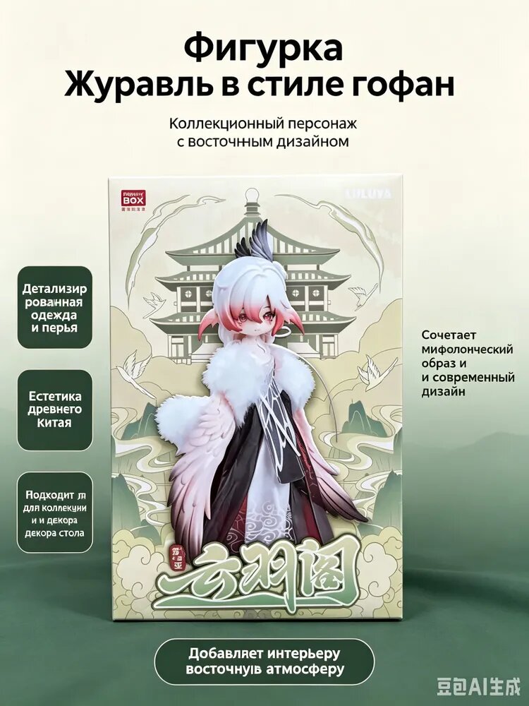 Коллекционная фигурка Слепая коробка Luluya Cloud Feather Pavilion Series Blind Box Figures, кукла BJD