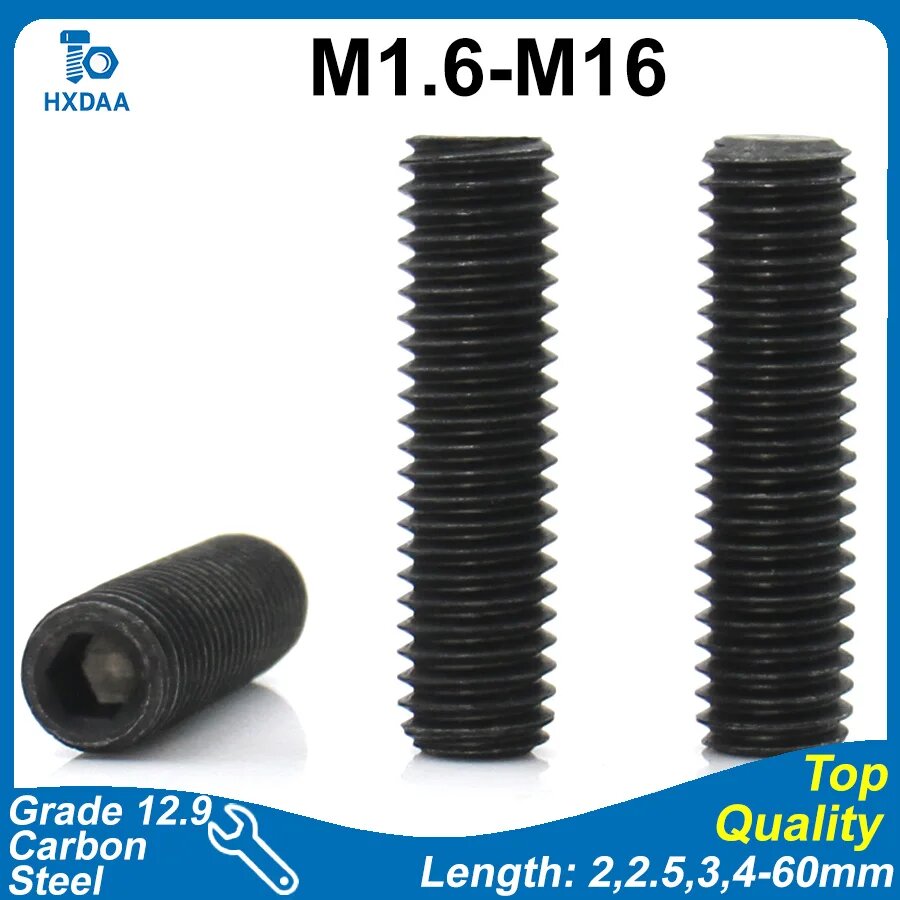Винты установочные XIAOCHAO WJ4036 из углеродистой стали 12.9 М1.6-M16 M6 (50pcs), 25mm