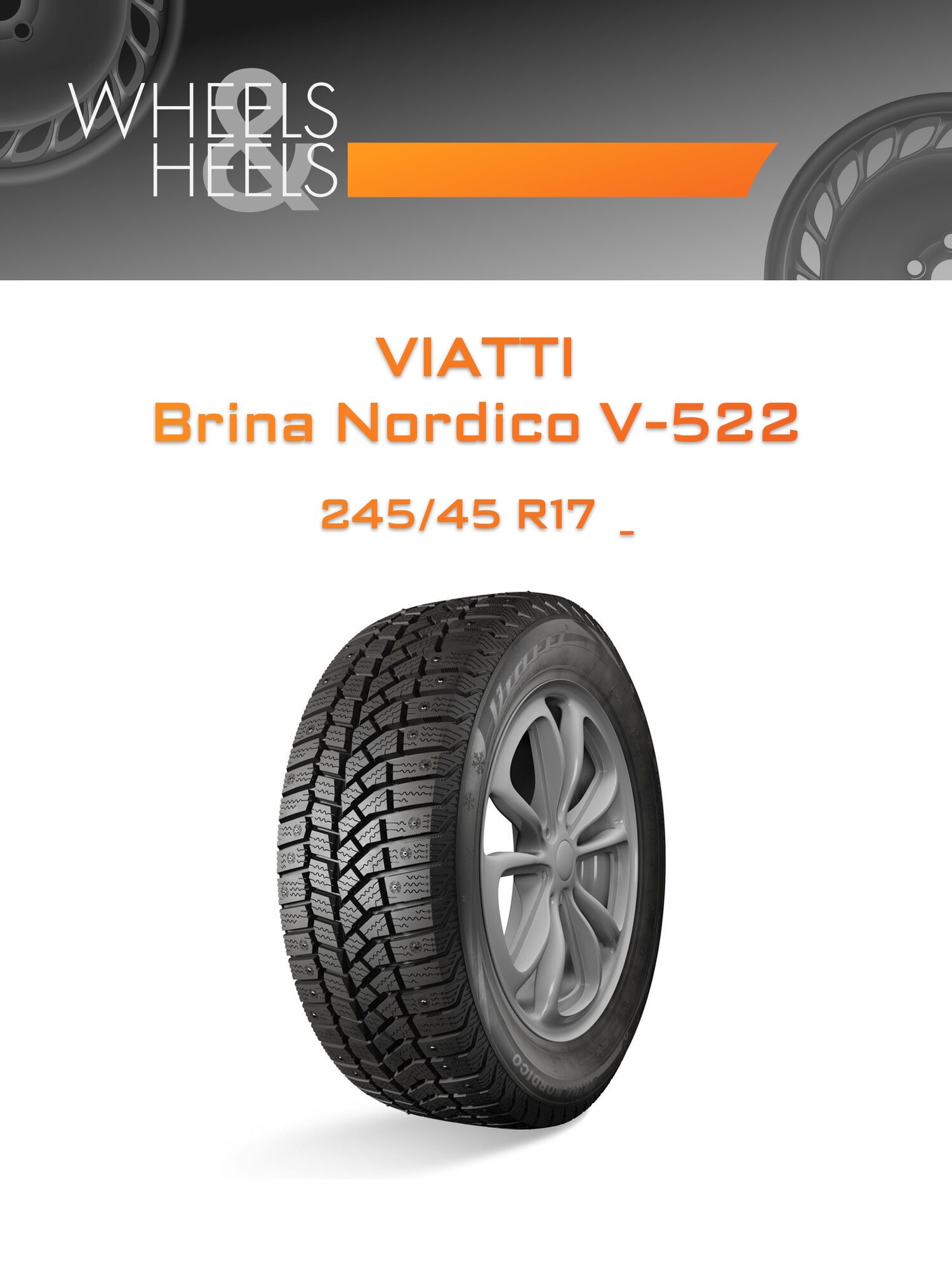 Шина автомобильная VIATTI Brina Nordico V-522 245/45 R17 _ WINTER Ш, зимняя, универсальная