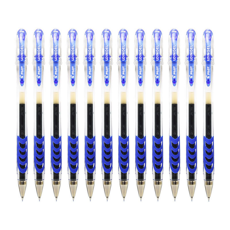 Ручка PILOT WG Gel Pen 0.38 мм синяя 12 шт. Гладкая роликовая ручка для экзаменов Размер：12 шт. Цвет：Синяя 0.38 мм