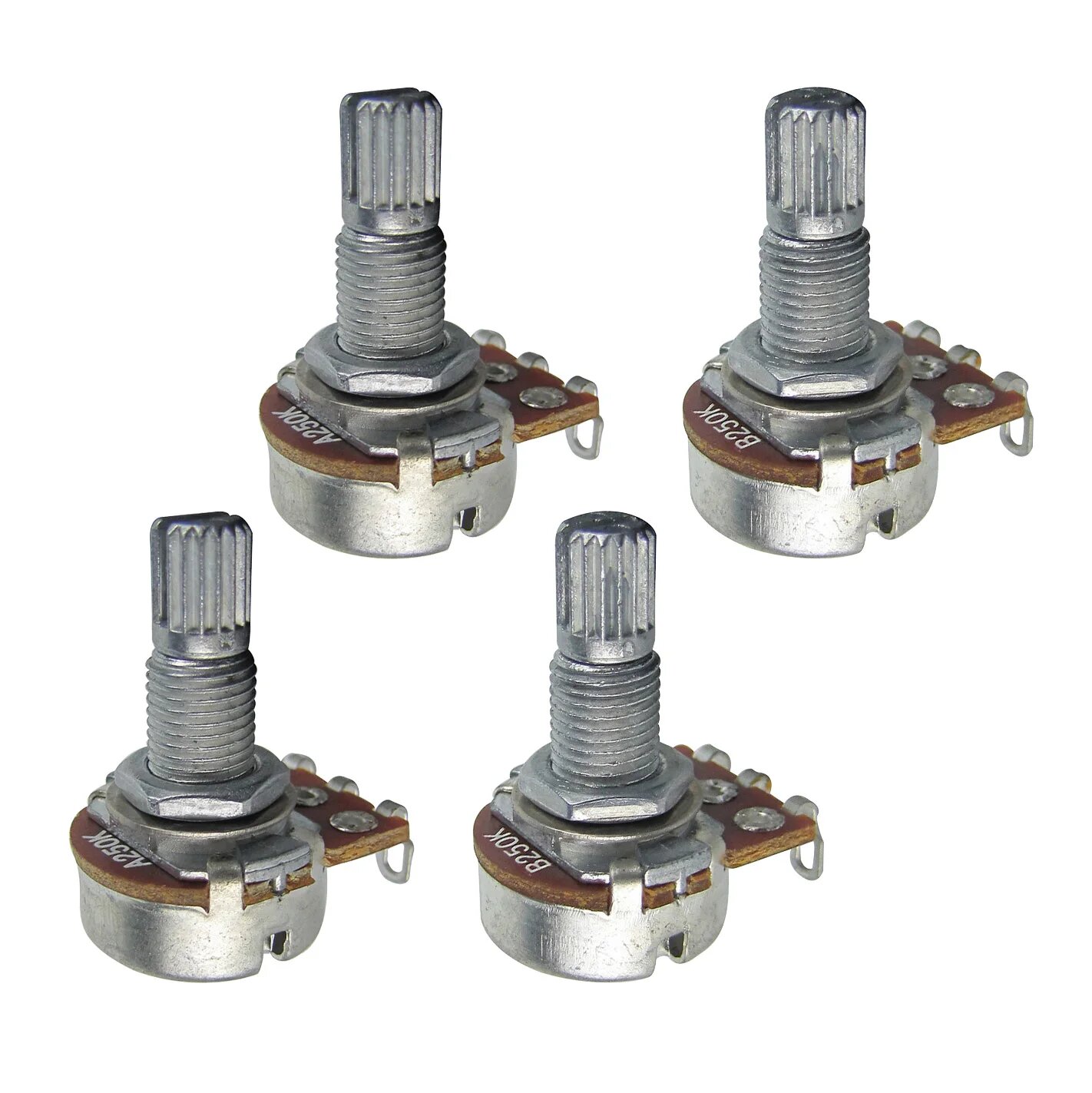 4x Потенциометр A250K для гитары, цвет: 4pcs