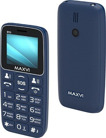 Мобильный телефон Maxvi B110 Синий 2 sim 1.77″ Цветной TN 2G 1000 mAh — фото 1