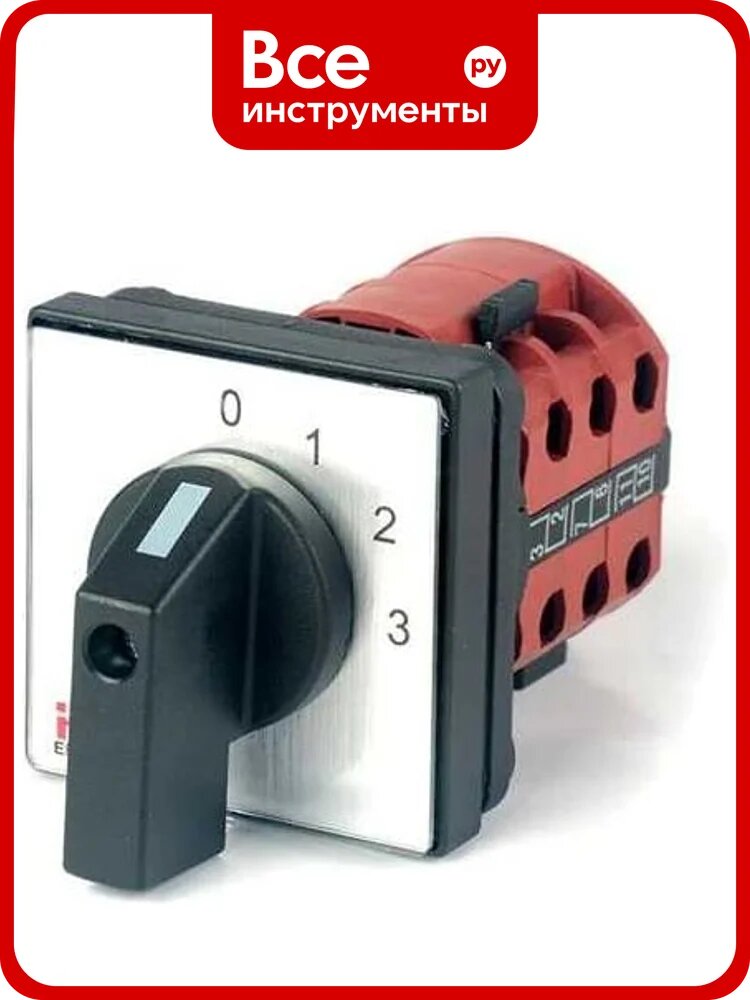 Переключатель кулачковый HLT ПК-1-102 10А 2P 0-1-2-3 IP20 085-21-004
