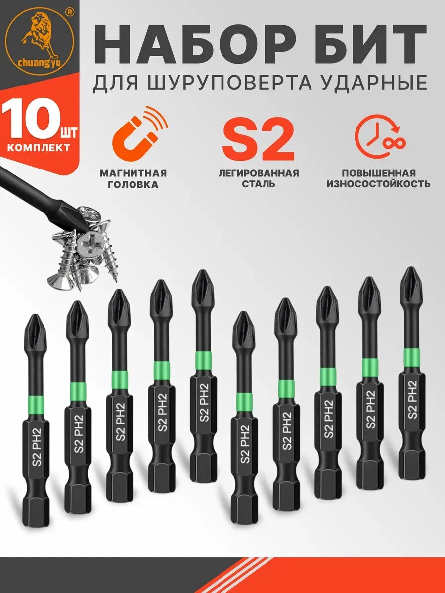 Биты для шуруповертов профессиональные 65 мм
