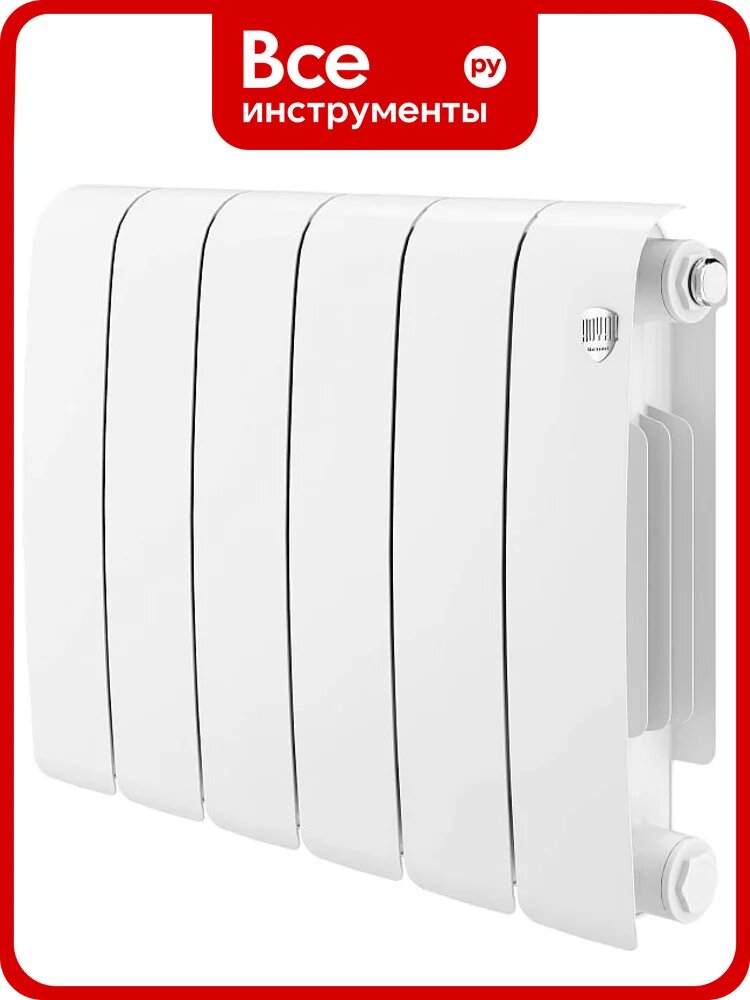 Радиатор биметаллический Royal Thermo Eclipse 300 Белый - 6 секц. НС-1852157