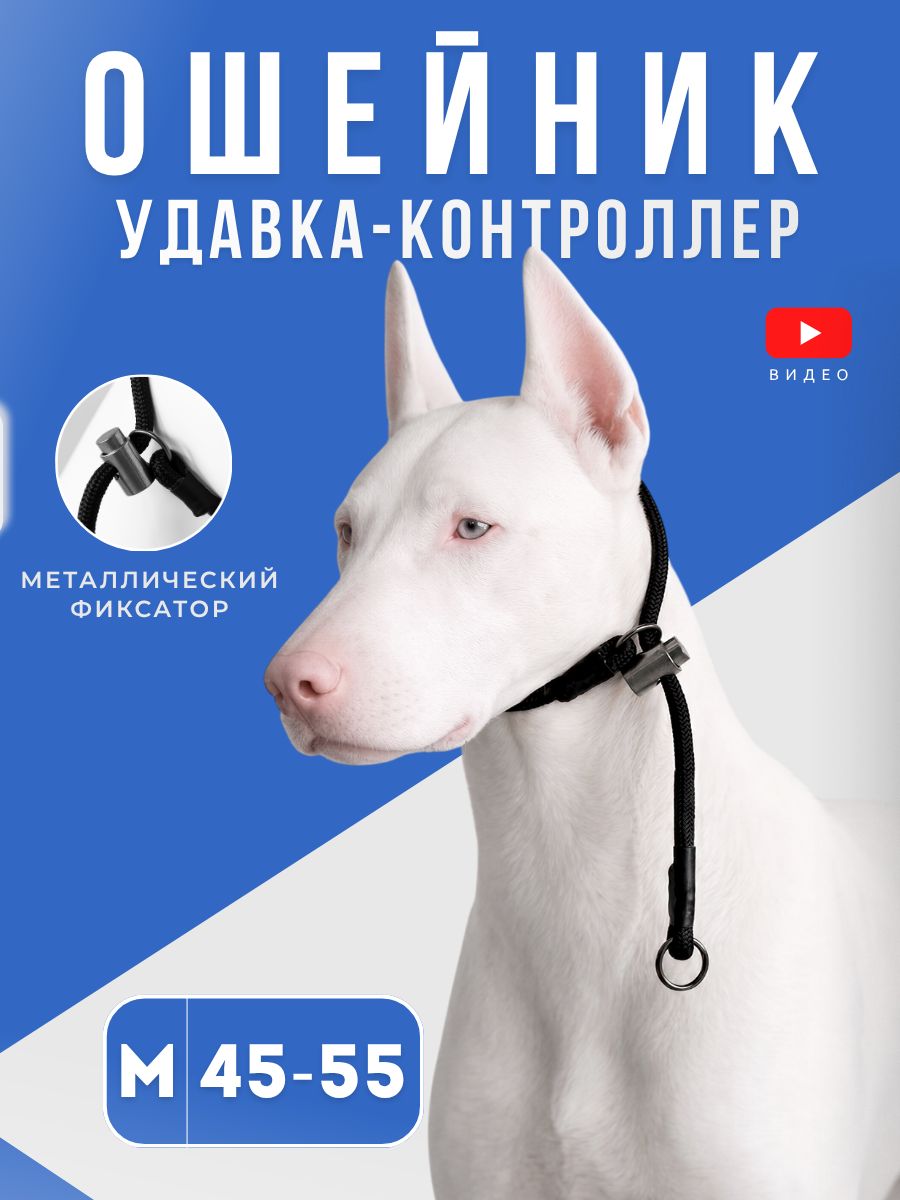Ошейник удавка контроллер для собак крупных пород и средних