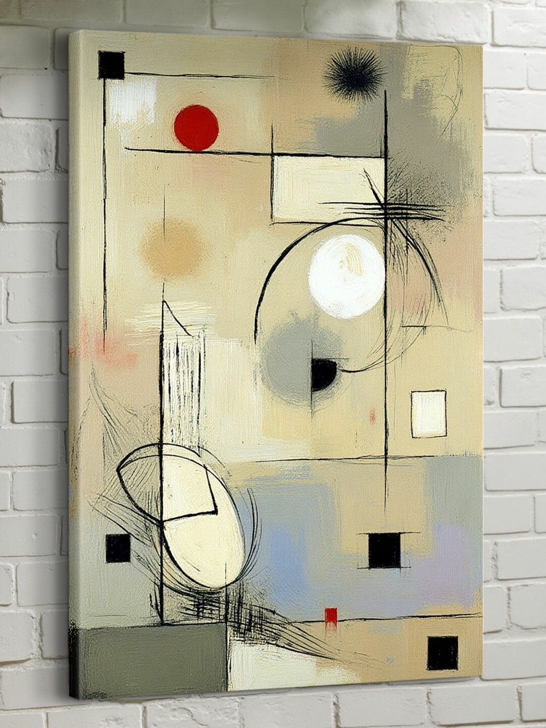 "Точка, линия, хаос" - картина на холсте, 80x50 см.