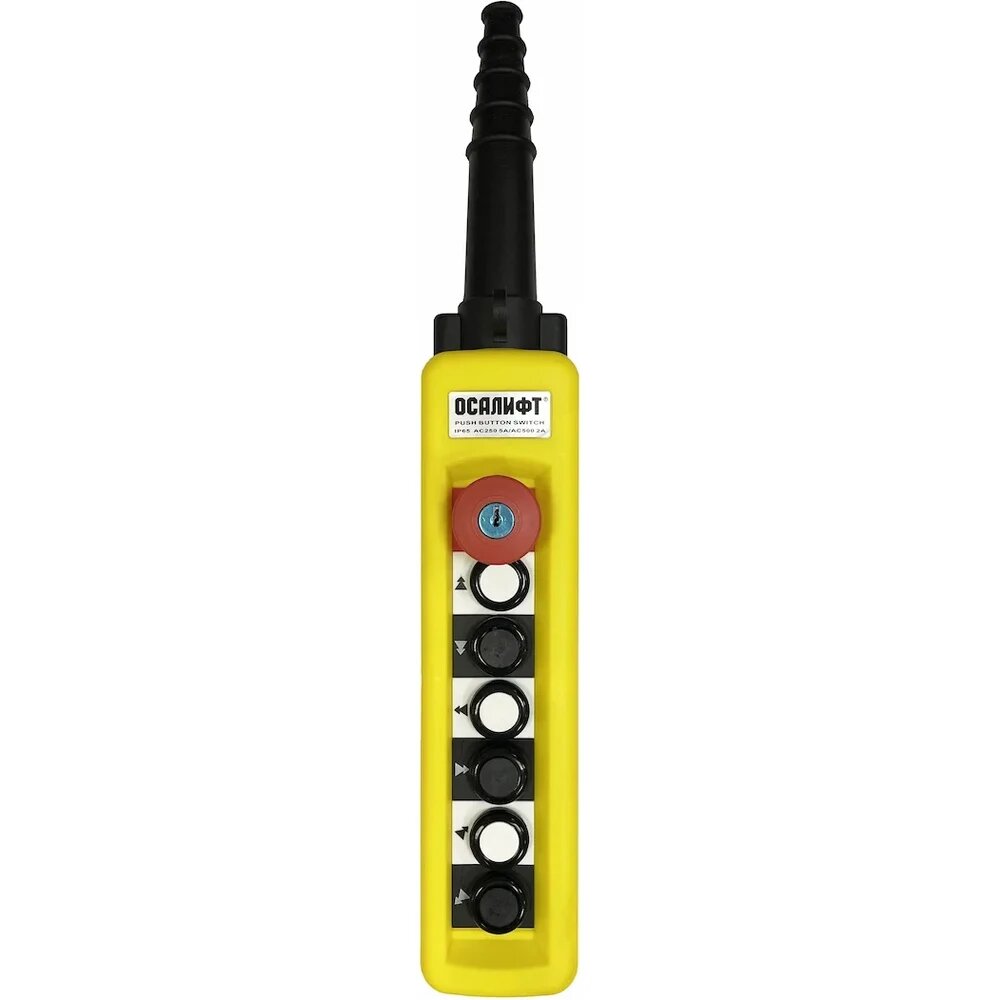 Пульт управления OCALIFT 6 кнопок, 2 скорости, стоп, ключ, IP65 для кран балки XAC-A6913Y