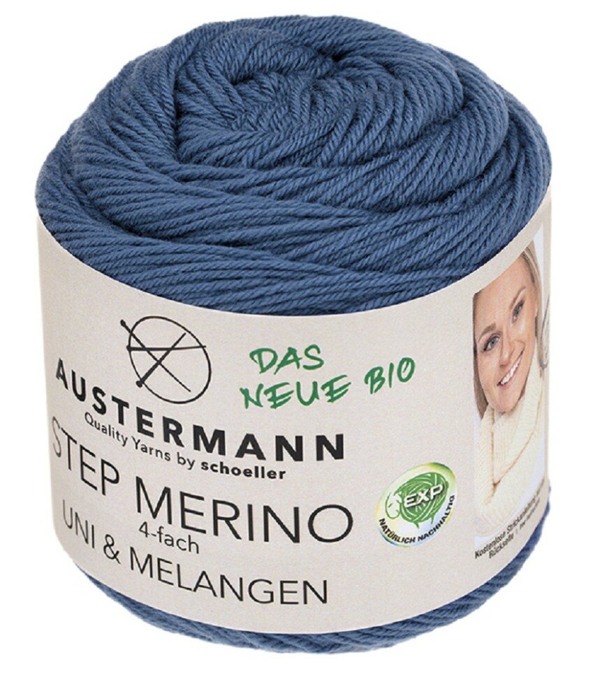 Пряжа Austermann 90317 Step Merino 4-fath Uni&Melangen Gots 100 г 400 м #1006