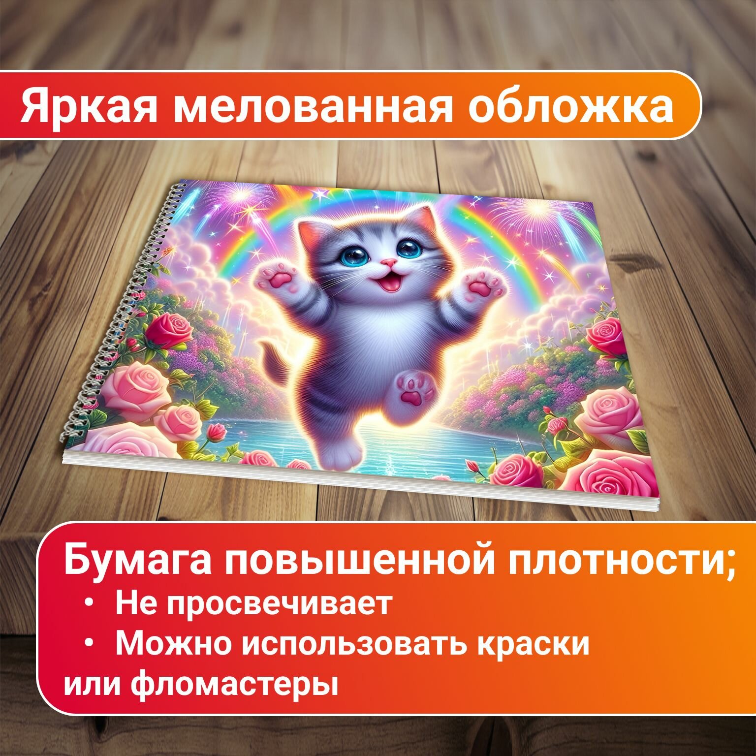 Альбом для рисования Котики — фото 1