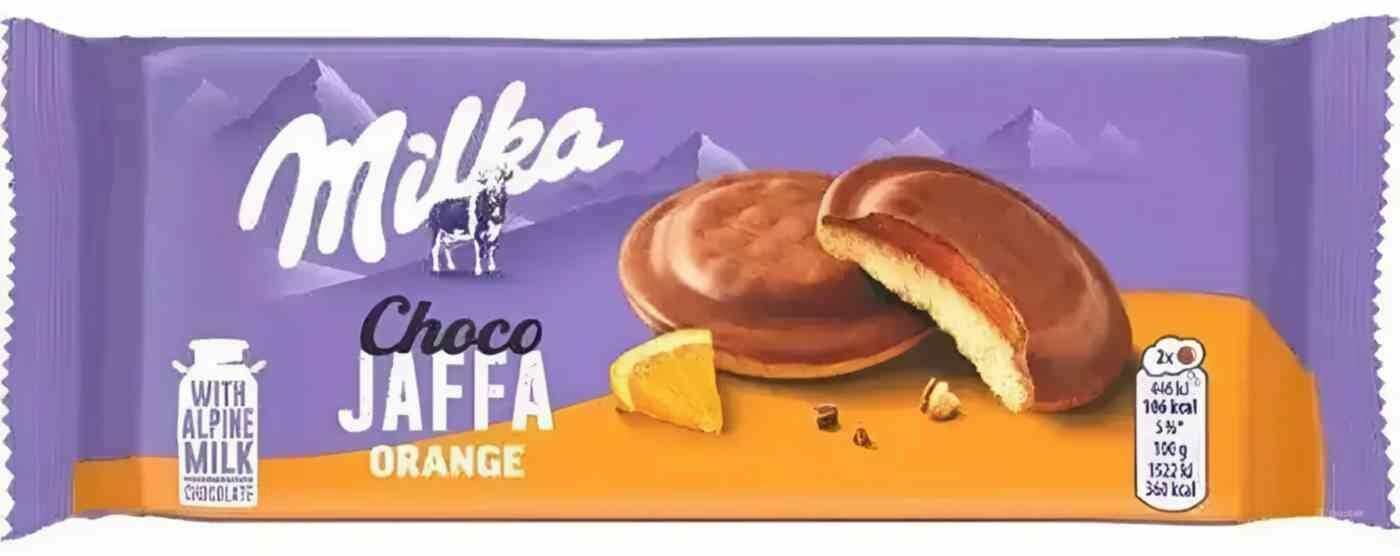 Печенье Milka Choco Jaffa Orange Jelly с апельсиновой начинкой, 147 г 1 шт Германия