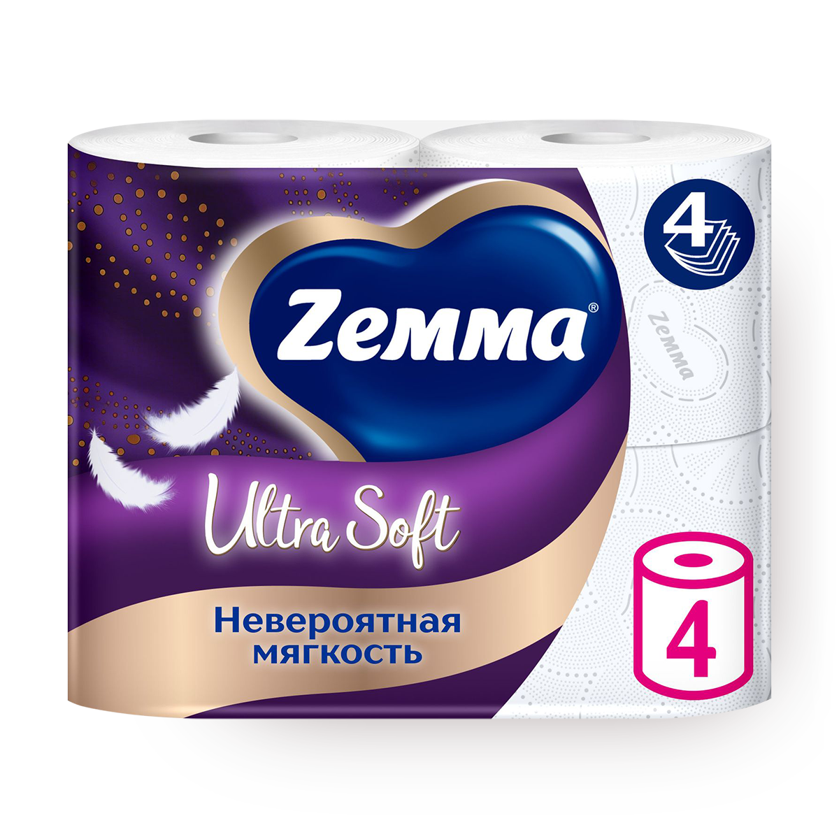 Туалетная бумага Zemma Ultra Soft 4 слоя