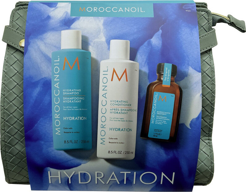 Moroccanoil Набор в серой косметичке "Увлажнение" Spring Hydration Hair Gift Set 250ml