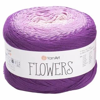 Пряжа для вязания Yarnart Flowers, цвет 290, моток 250г, 1000м, 1шт/упак