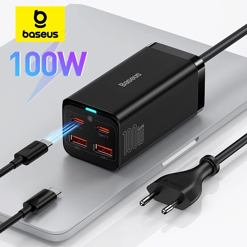 Baseus 100W GaN Pro EU, 2USB+2Type-C — фото 1